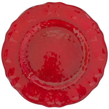 Le Cadeaux Garnet Dinner Plates Set – Glossy Red Melamine 11-Inch ...